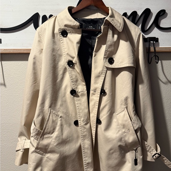 Coach | Jackets & Coats | Coach Womens Beige Trench Coat 45 Retail ...